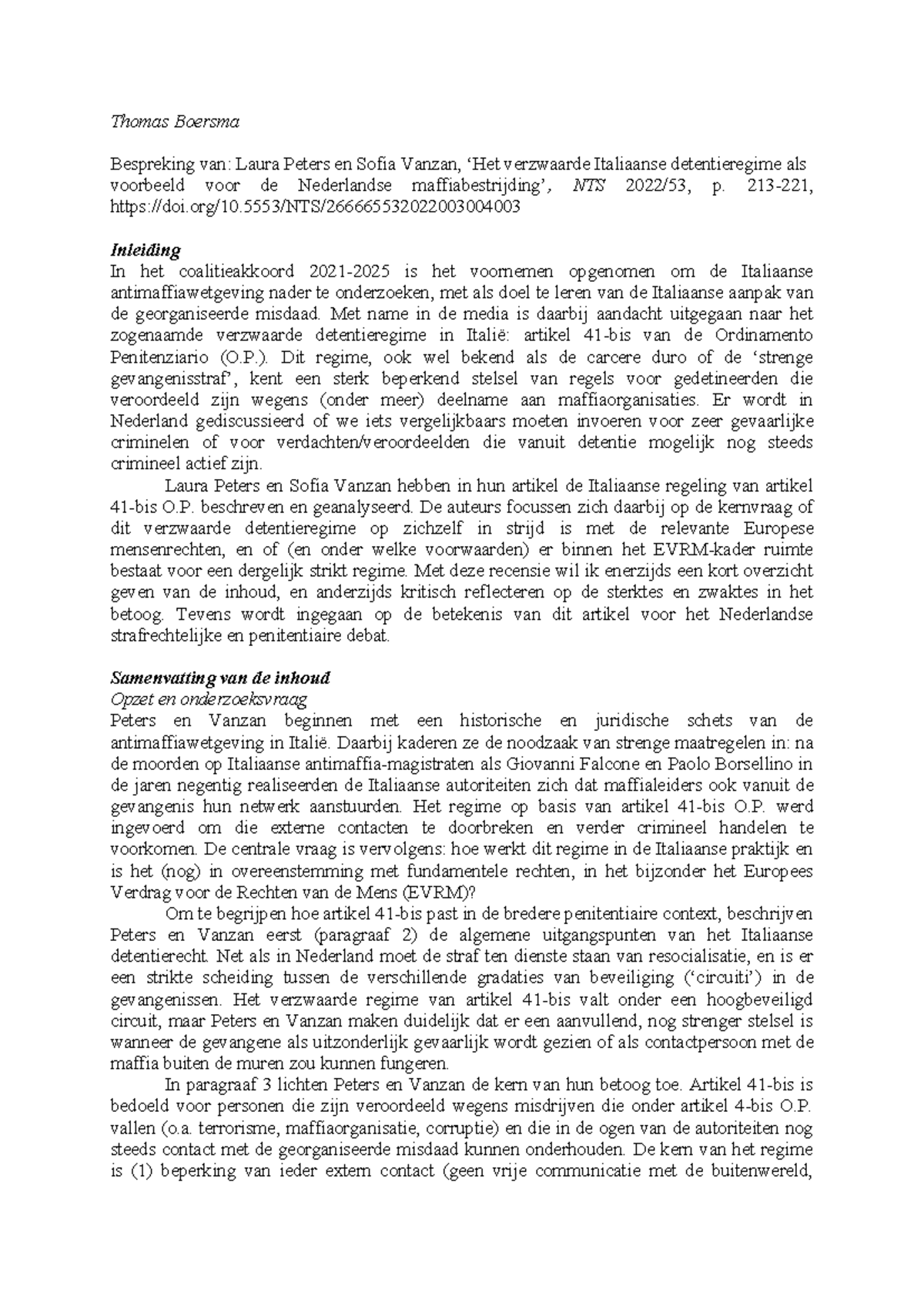 Paper Legal traditions of the world - Thomas Boersma Bespreking van ...