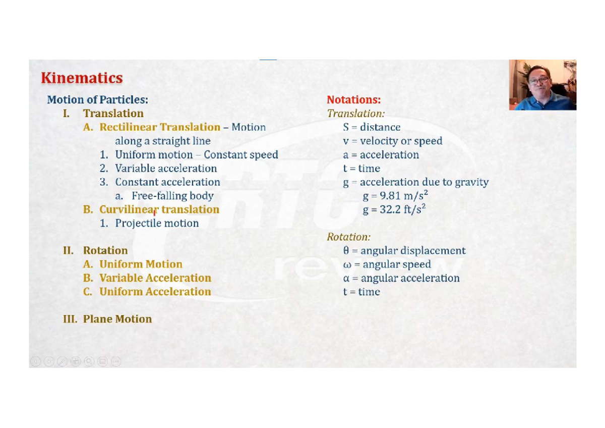 Kinematics of Particles: Translation and Rotation Concepts - Studocu