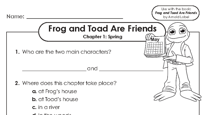 Frog and Toad Are Friends (422004) Chapter 1: Spring Questions ...