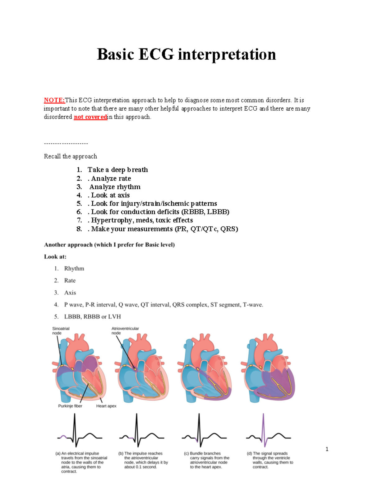 16-Handout ECG Interpretation Guidelines for Diagnosis and Analysis ...