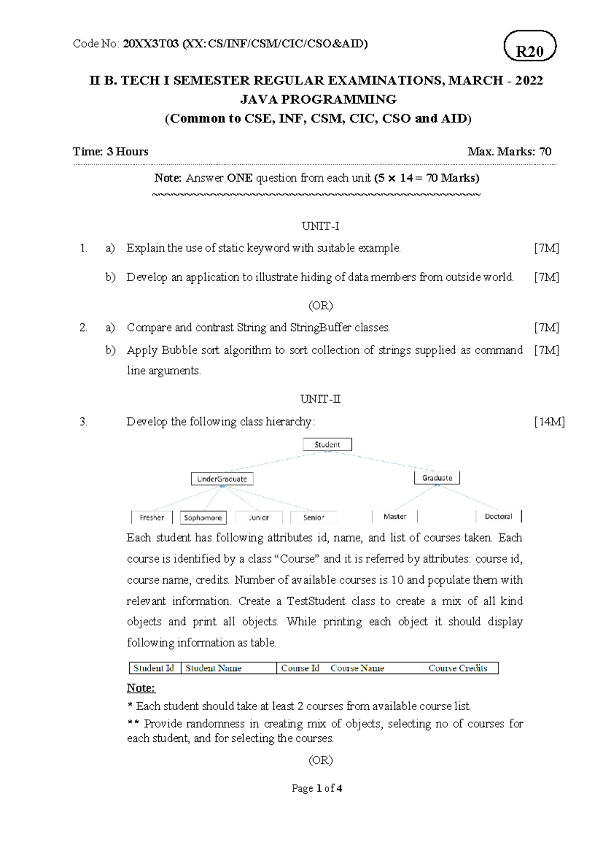 CSE Core-Dr ARS JP Set 2-JAVA Define bus structures. Explain the bus ...