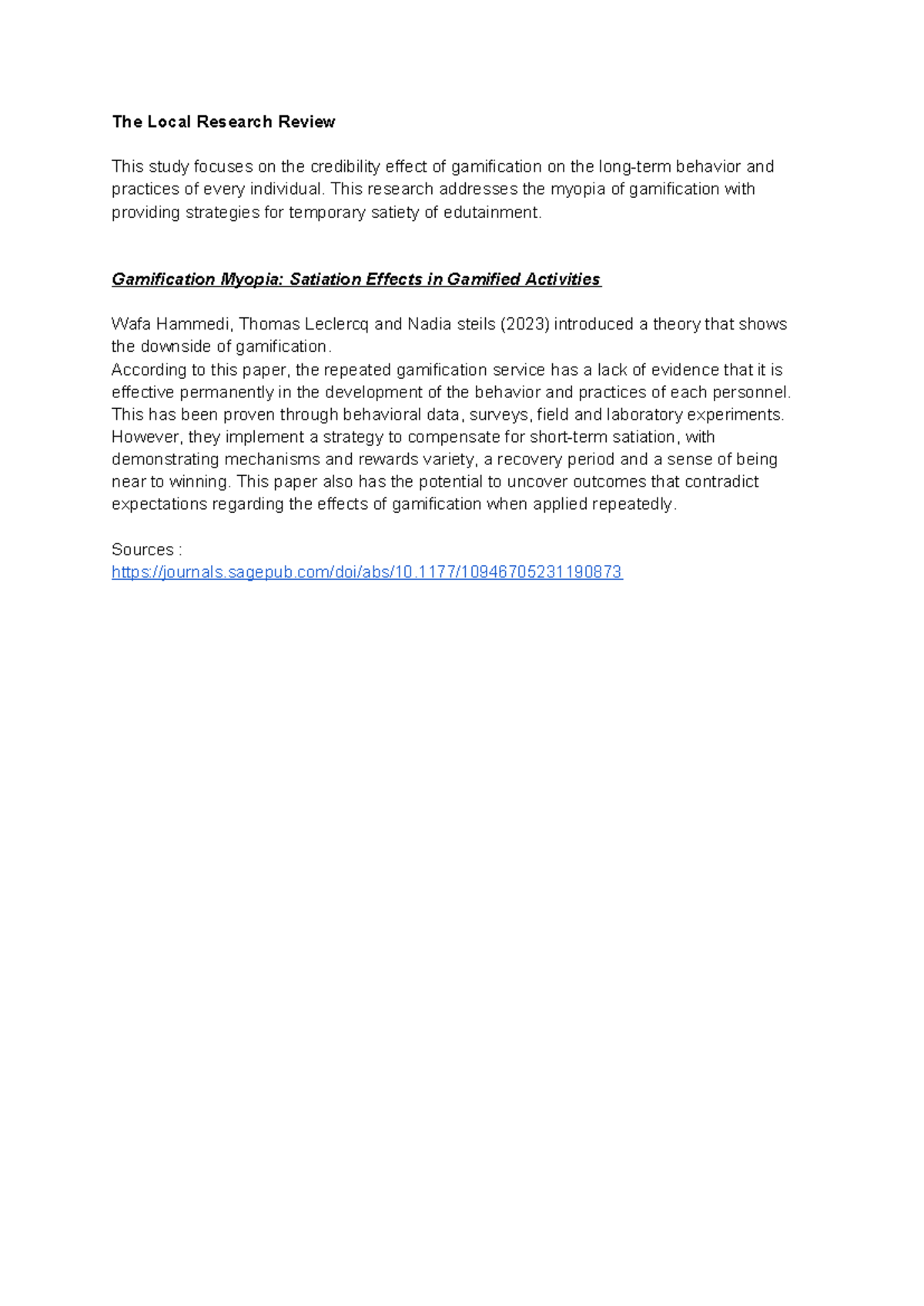 Rbllr RRL - LECTURE - The Local Research Review This study focuses on ...