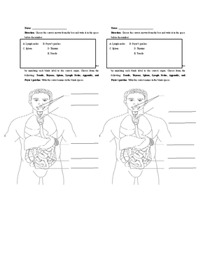 SCI 20 Anatomy & Physiology: Lymphatic System Lesson Plan by Julie Ann ...