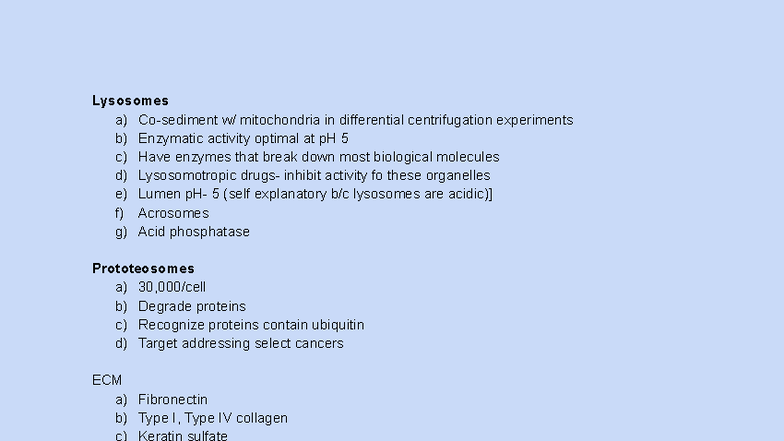 Cell Biology Lecture Notes - Exam 3 Topics & MCQ Answers - Studocu