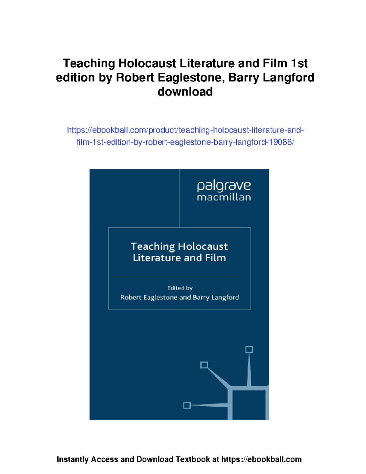 Teaching Holocaust Literature and Film: Insights and Pedagogical ...