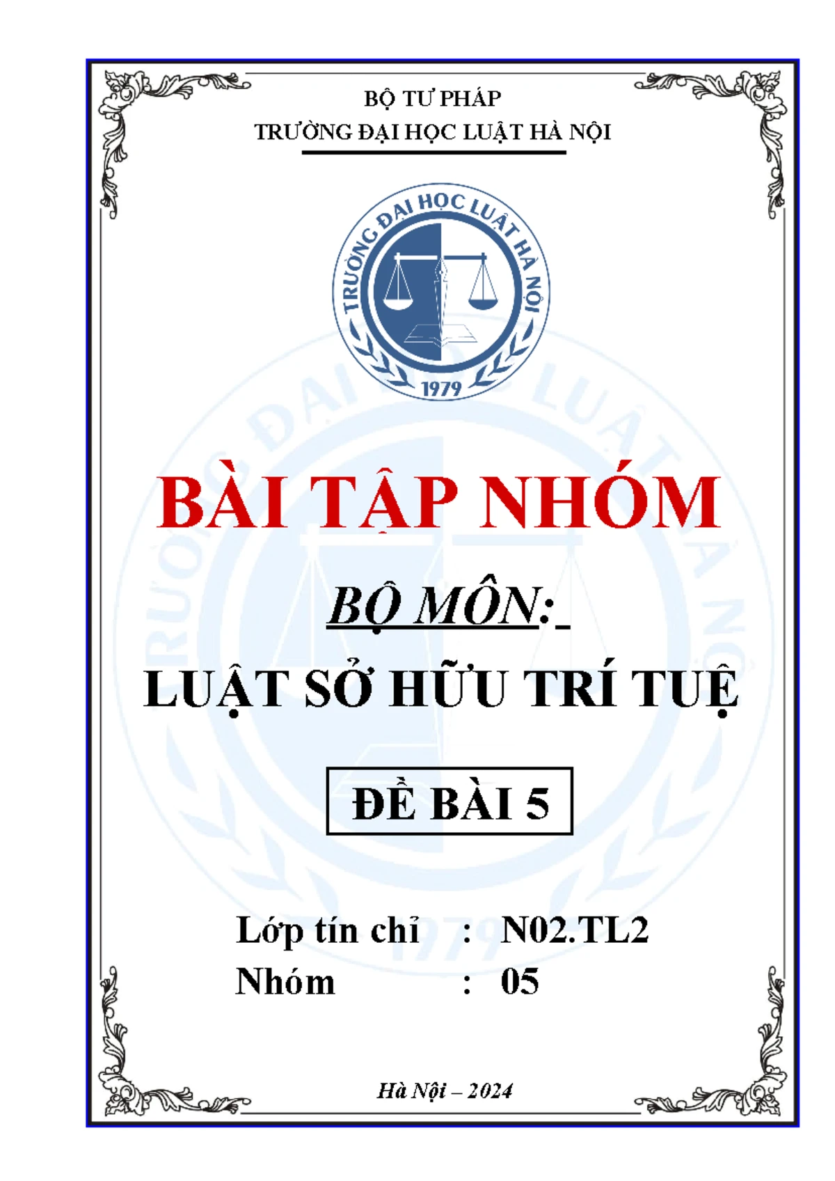 Đề Thi Cuối Kỳ Luật Sở Hữu Trí Tuệ HKII 2024-2025 - Studocu