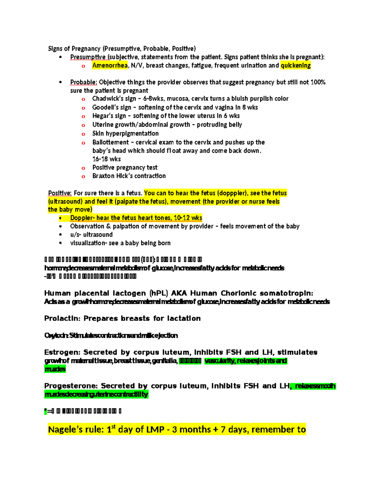 Antepartum Study Guide: Key Signs, Changes & Complications in Pregnancy ...
