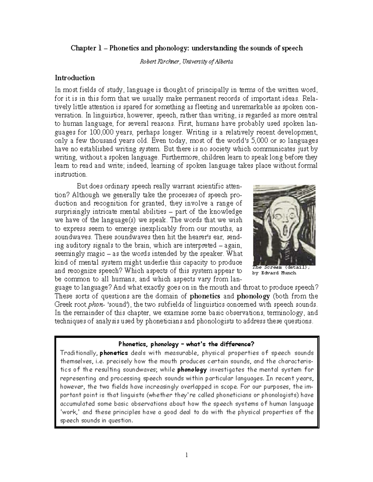 Chapter 1: Phonetics and Phonology - Understanding Speech Sounds (LING ...