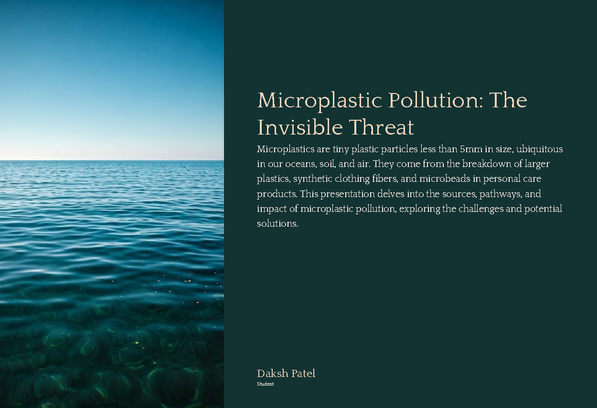 Microplastic Pollution The Invisible Threat - Microplastic Pollution ...