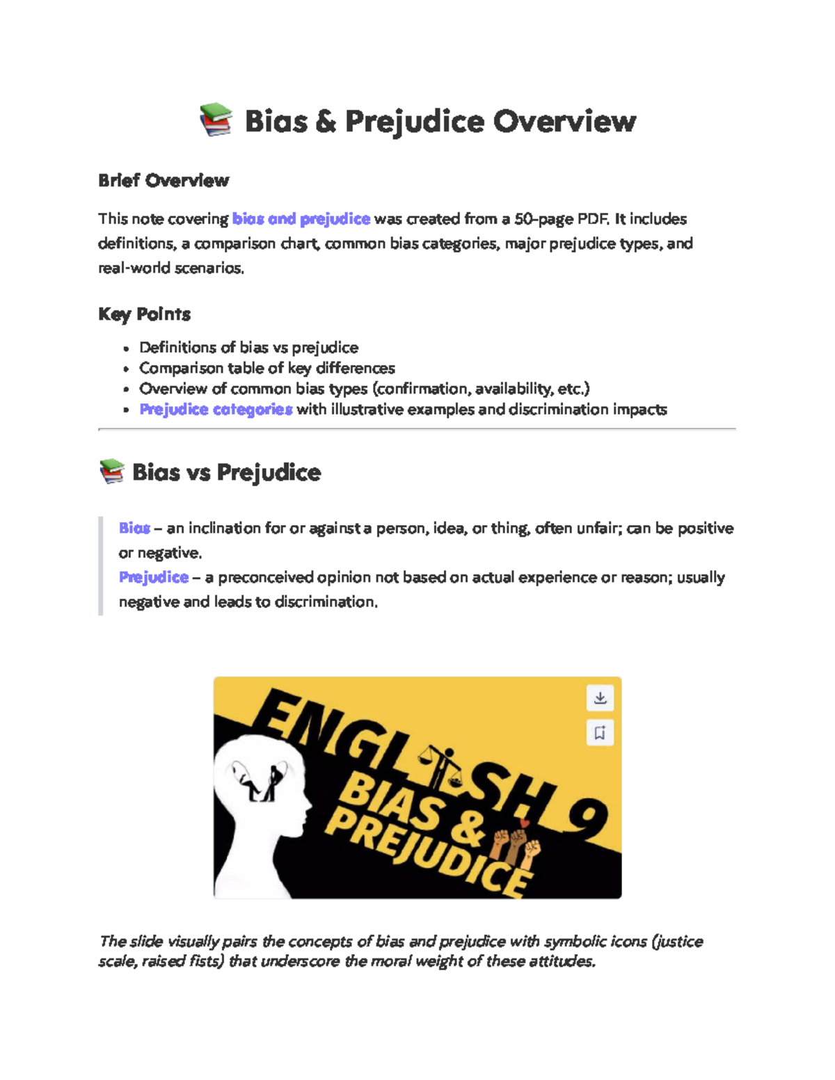 Bias & Prejudice: Definitions, Types, and Impact Overview - Studocu