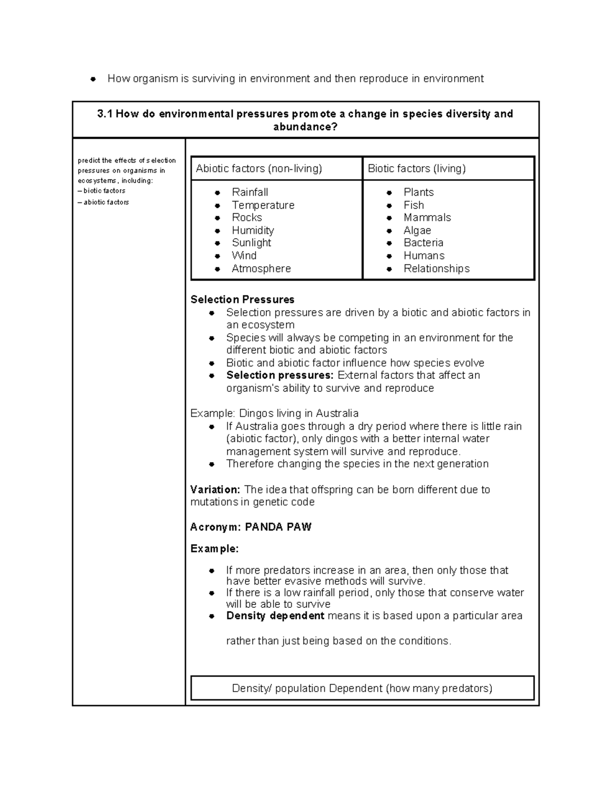 Module 3: Biological Diversity and Evolutionary Adaptations - Studocu