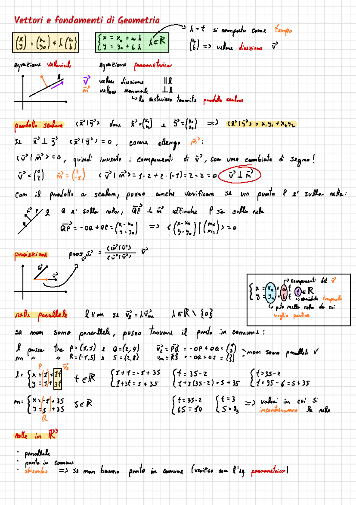 Formulario di Matematica Discreta - Vettori e Geometria - Studocu