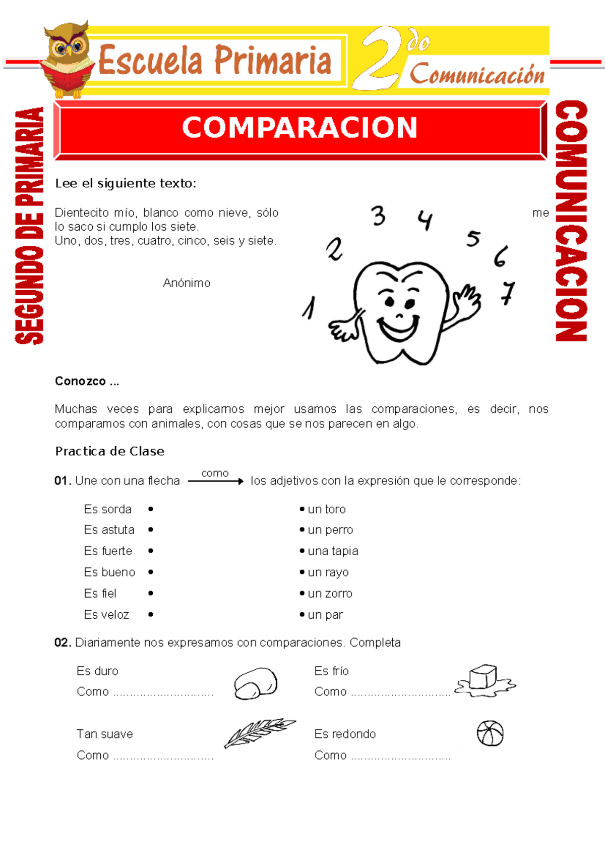 Comparacion para Segundo de Primaria - EscuelaPrimaria Segundo de ...
