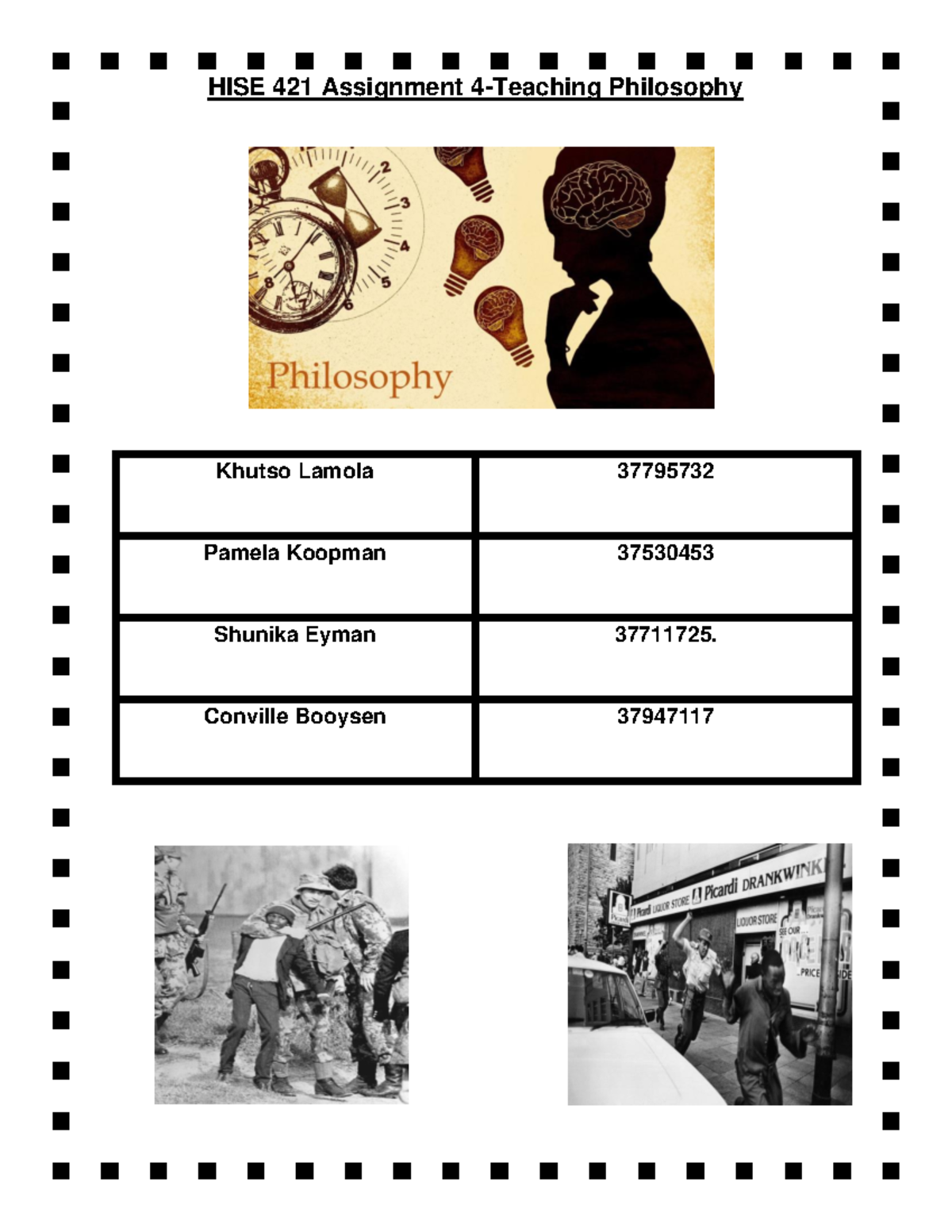 Team Pamela - History assignment which is a report - Khutso Lamola ...