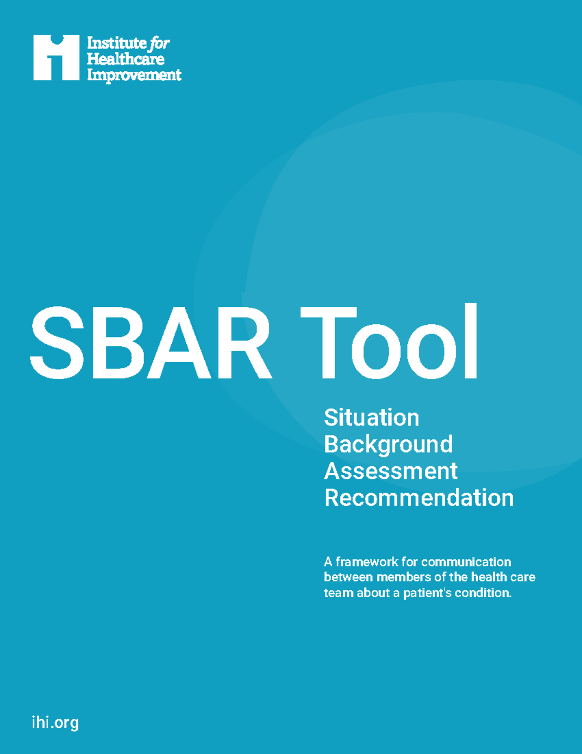 SBAR Technique for Effective Healthcare Communication: Guidelines ...