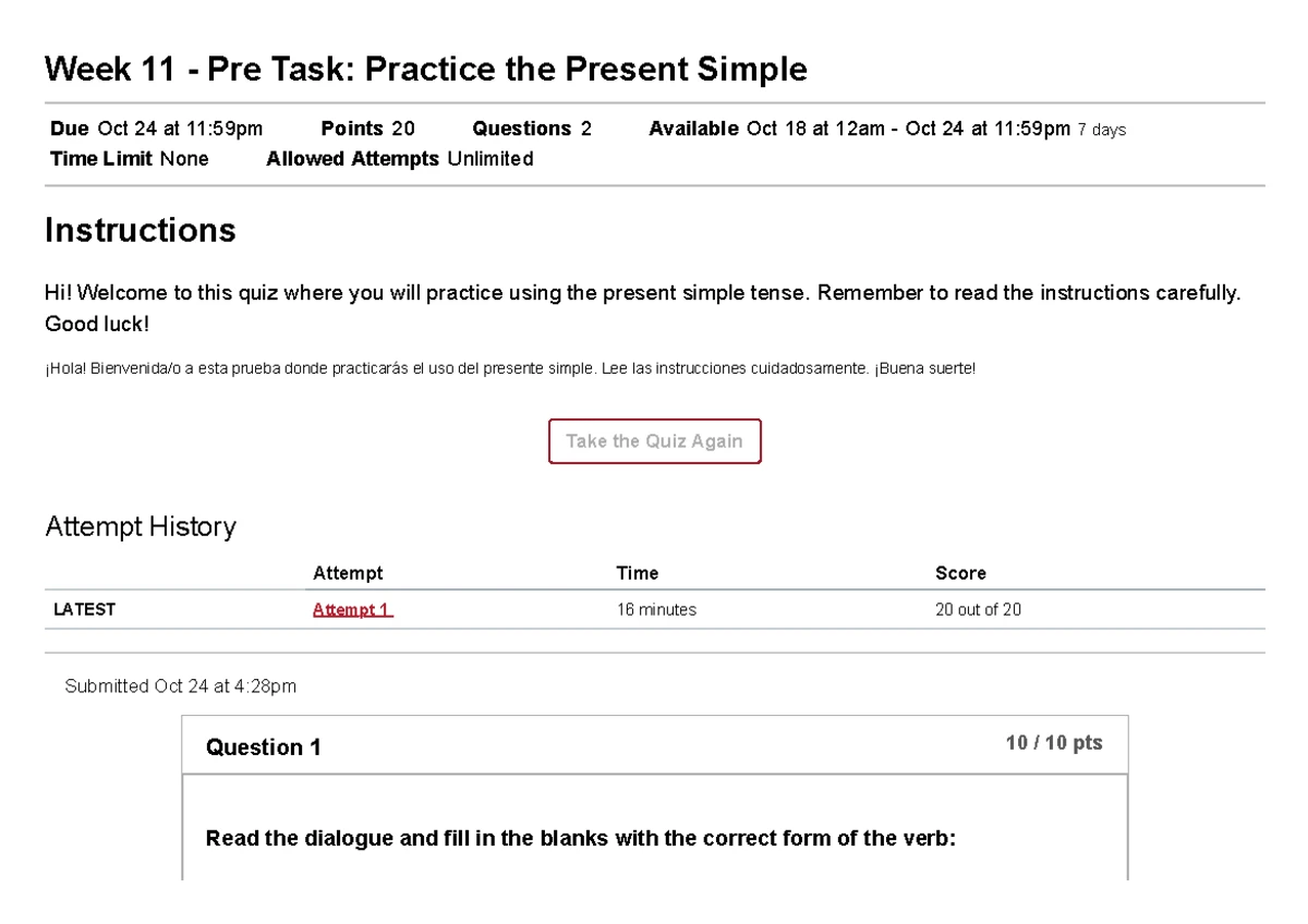 Week 2 - Task Assignment - Where are you from - Curso: Inglés 1 Profesor Titular del Curso ...