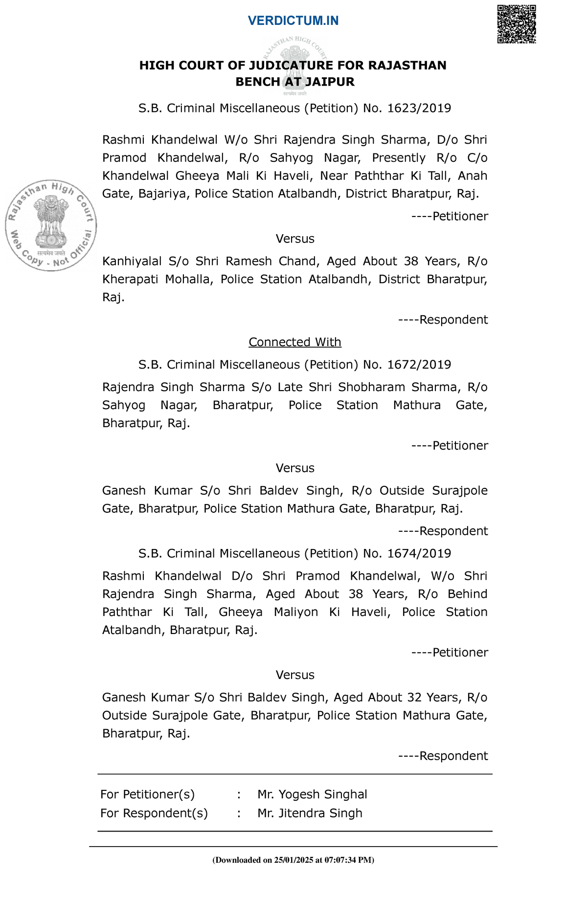 S.B. Criminal Miscellaneous Petition Analysis: Section 143A of N.I. Act - Studocu