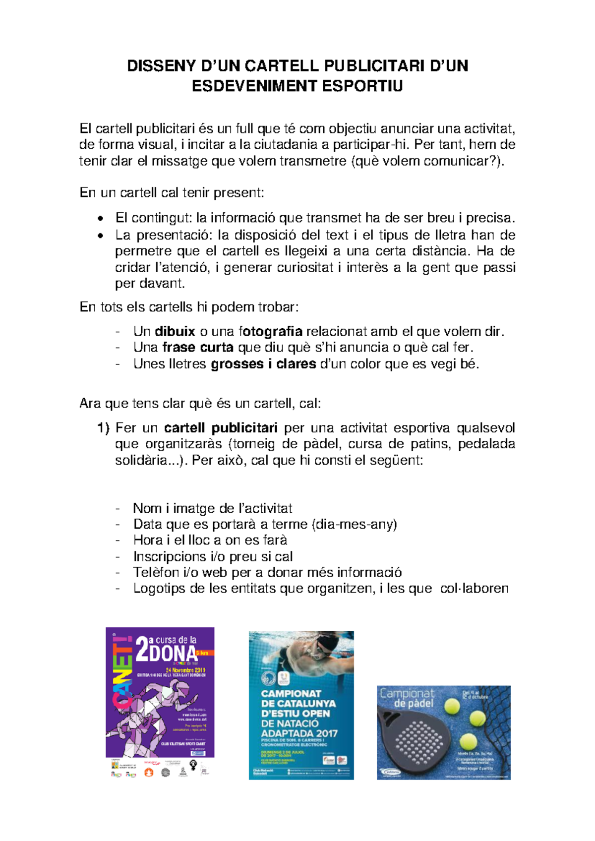 U.5.1 Disseny d'un Cartell Publicitari per a Esdeveniments Esportius ...