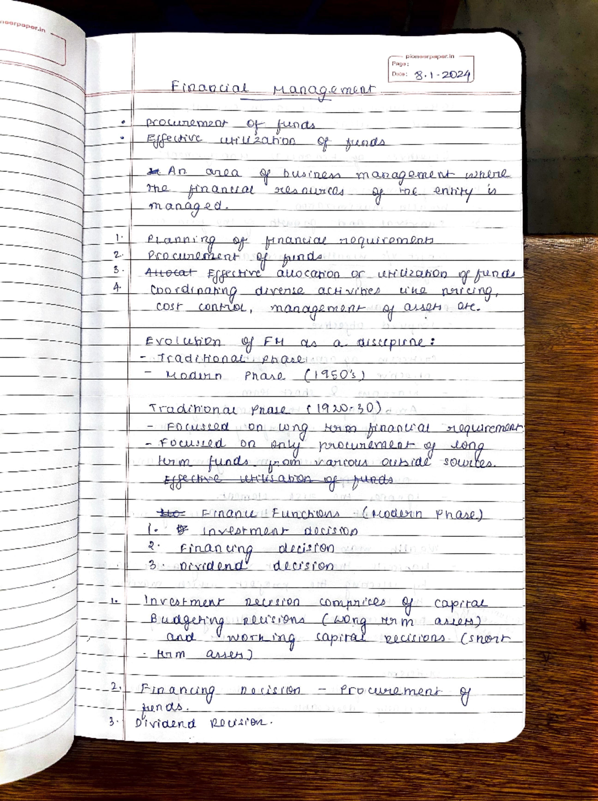 Financial Management Overview: Key Concepts and Decision Making - Studocu
