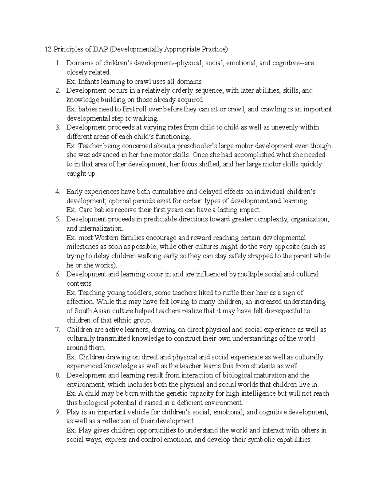 12 Principles of DAP - Developmentally Appropriate Practice Overview ...