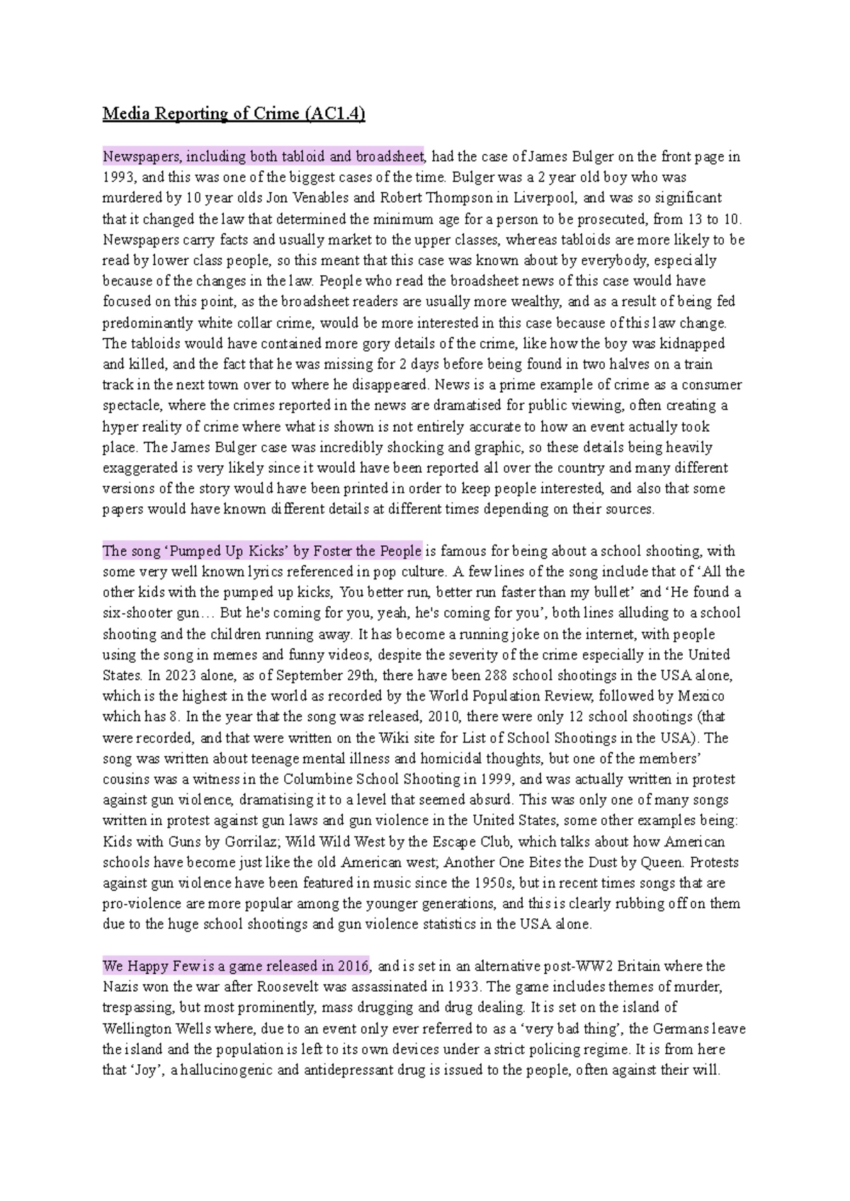 Criminology (Unit 1): Understanding Crime and Its Impact - Studocu