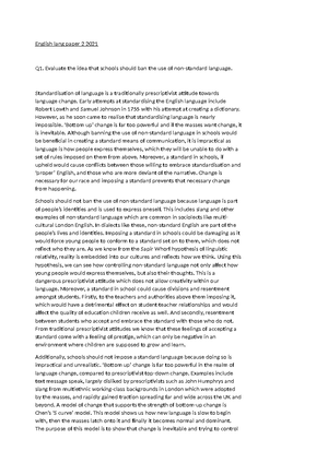 Investigation coursework booklet - English Language A level AQA ...