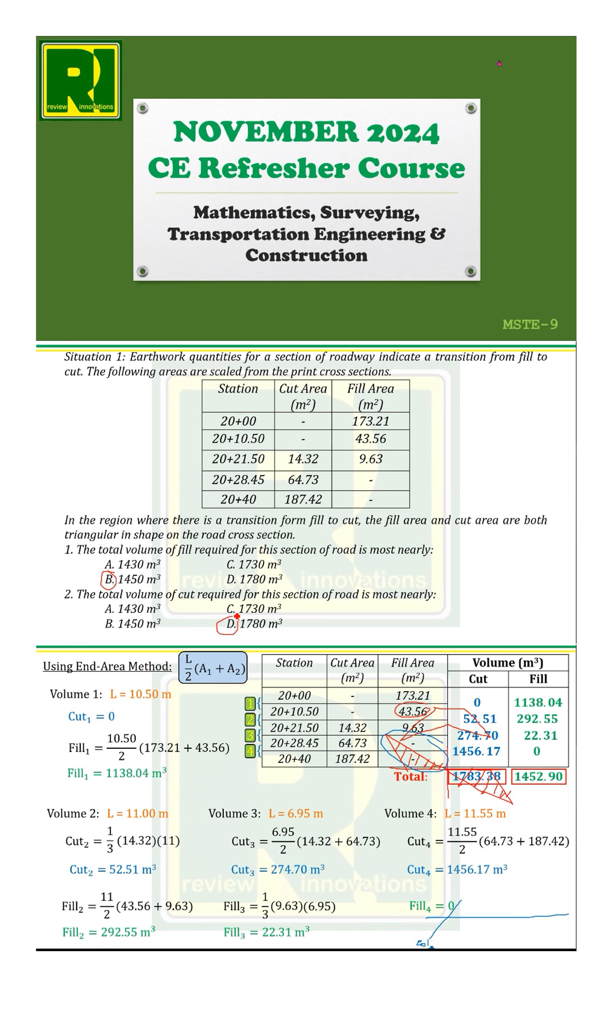 MSTE 9 SS - Mathematics & Engineering Construction Review Notes - Studocu