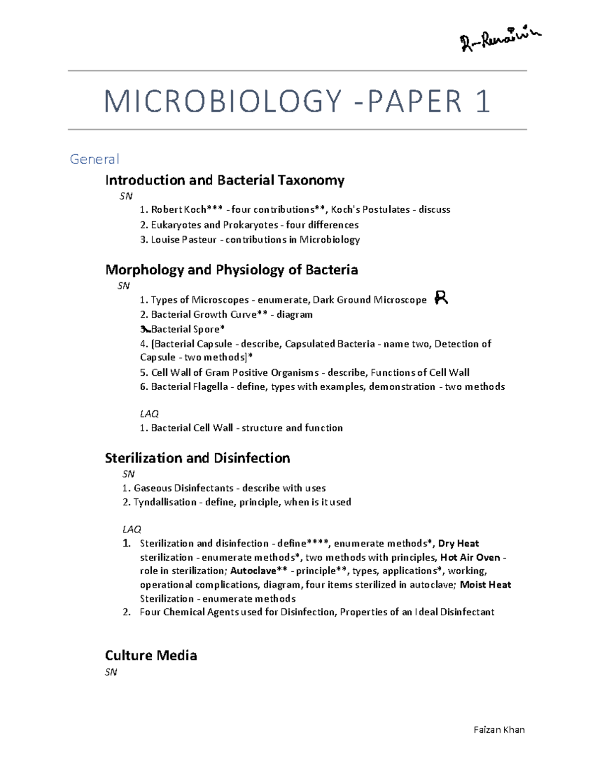 MICROBIOLOGY 1: Comprehensive Overview of Bacterial Taxonomy and ...