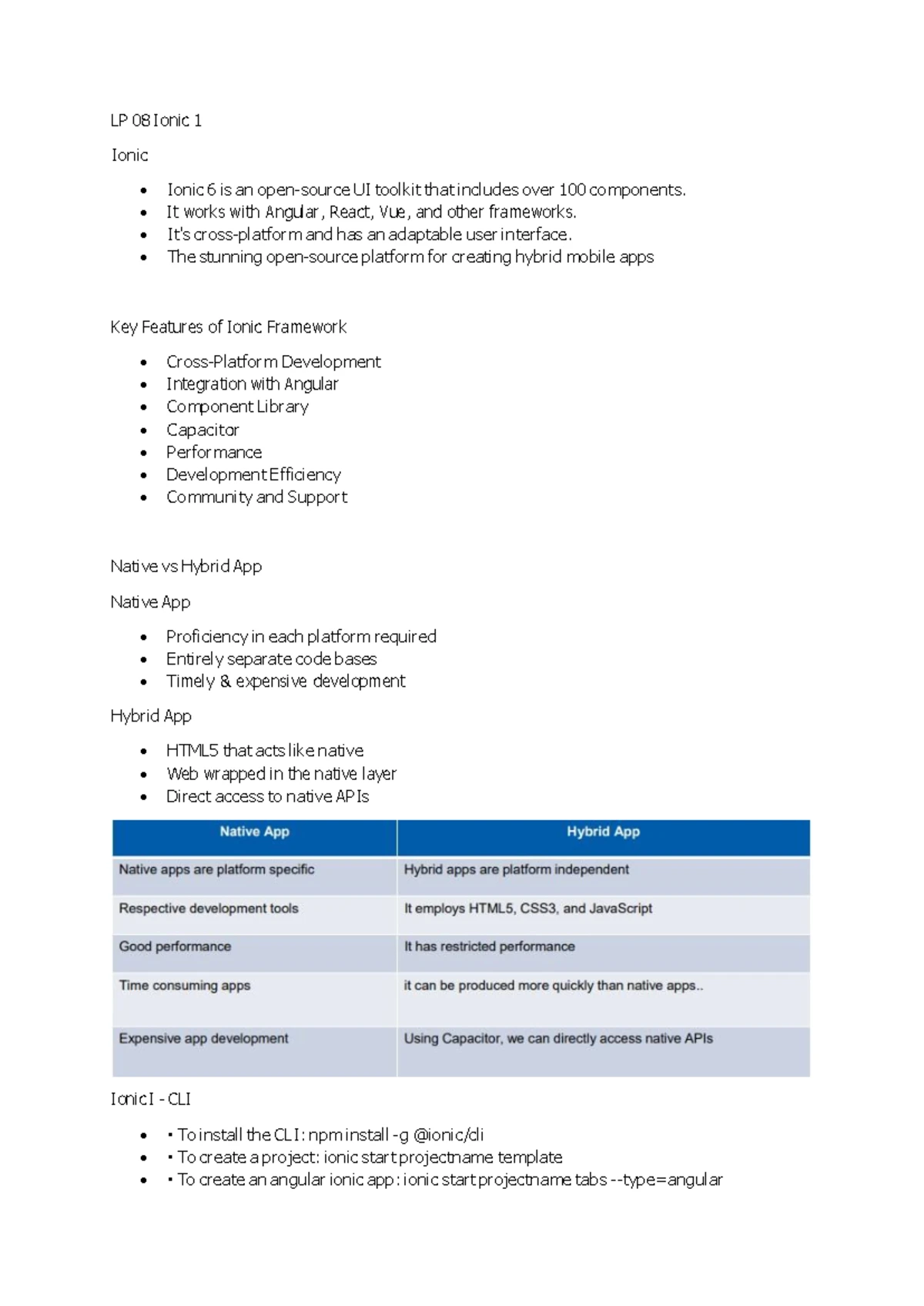INF354 Final Exam - Comprehensive Ionic Framework Study Notes - Studocu