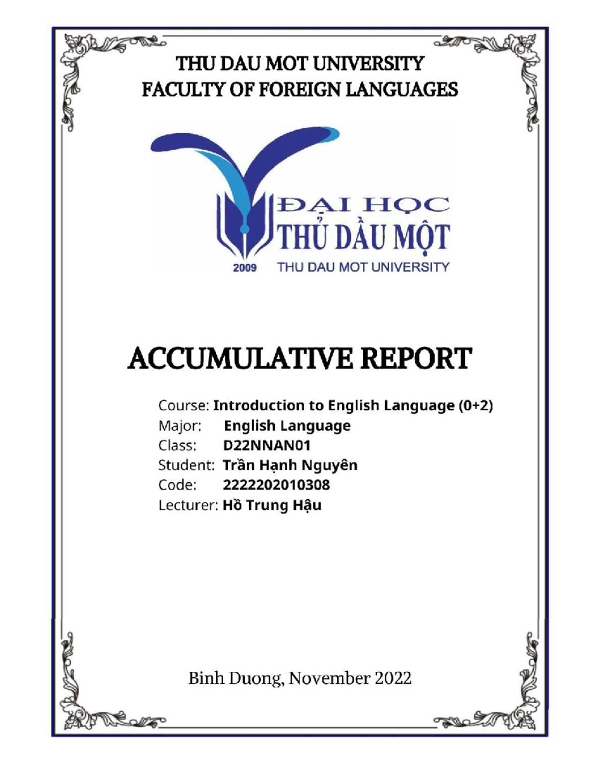 2222202010 English Language Study Assessment Report - Studocu