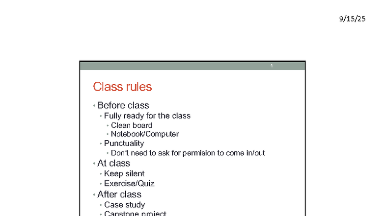 OOP 00: Introduction to Programming Course and Class Guidelines - Studocu