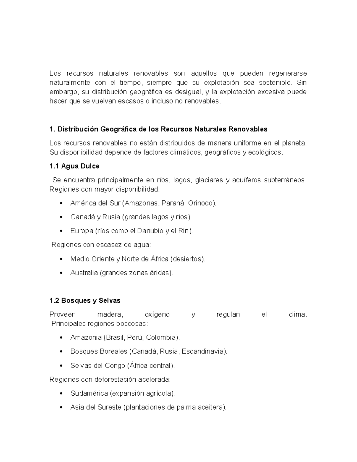 El Agua como Recurso Natural Renovable - Los recursos naturales ...