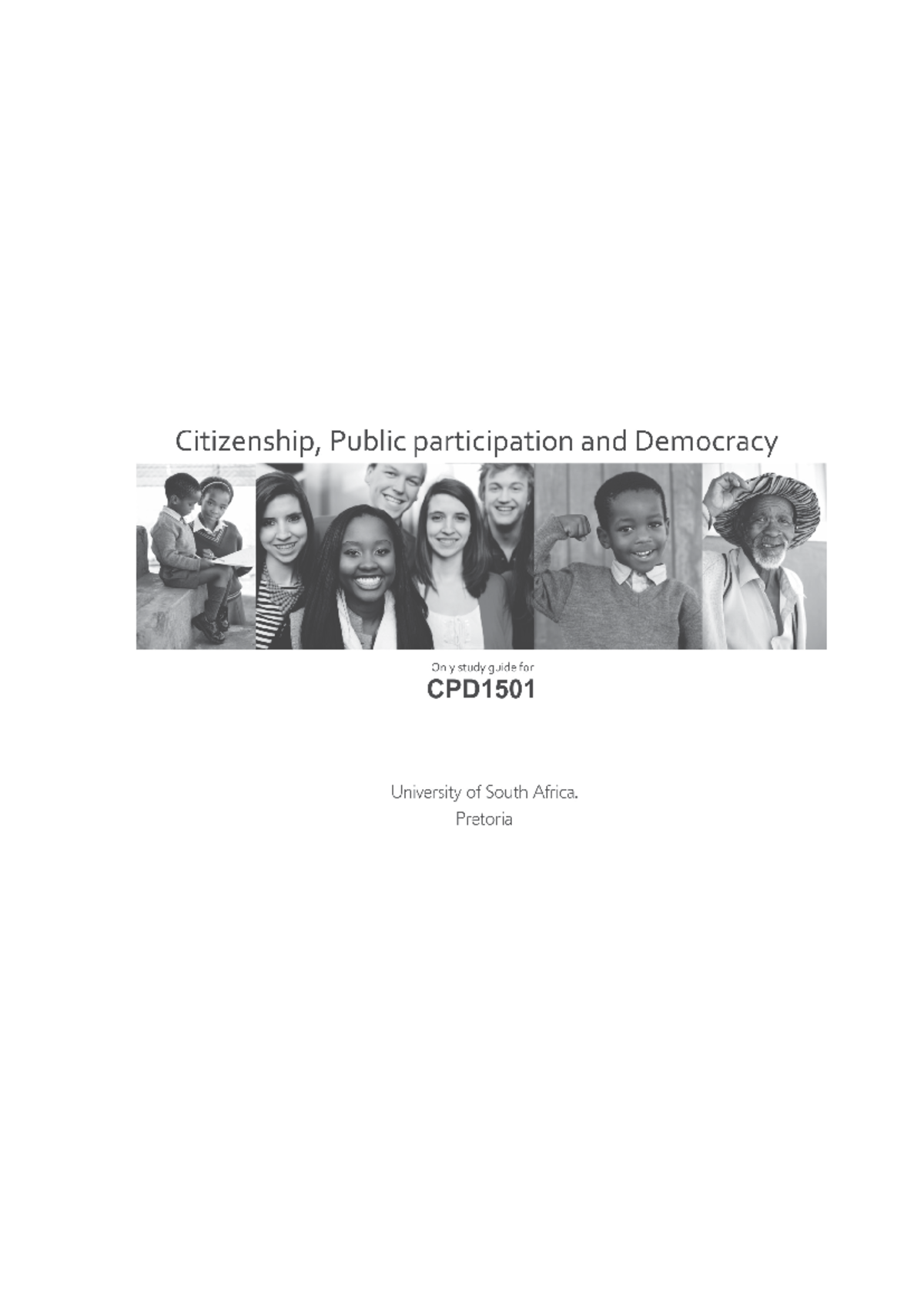 CPD1501 Study Guide: Citizenship, Public Participation & Democracy ...