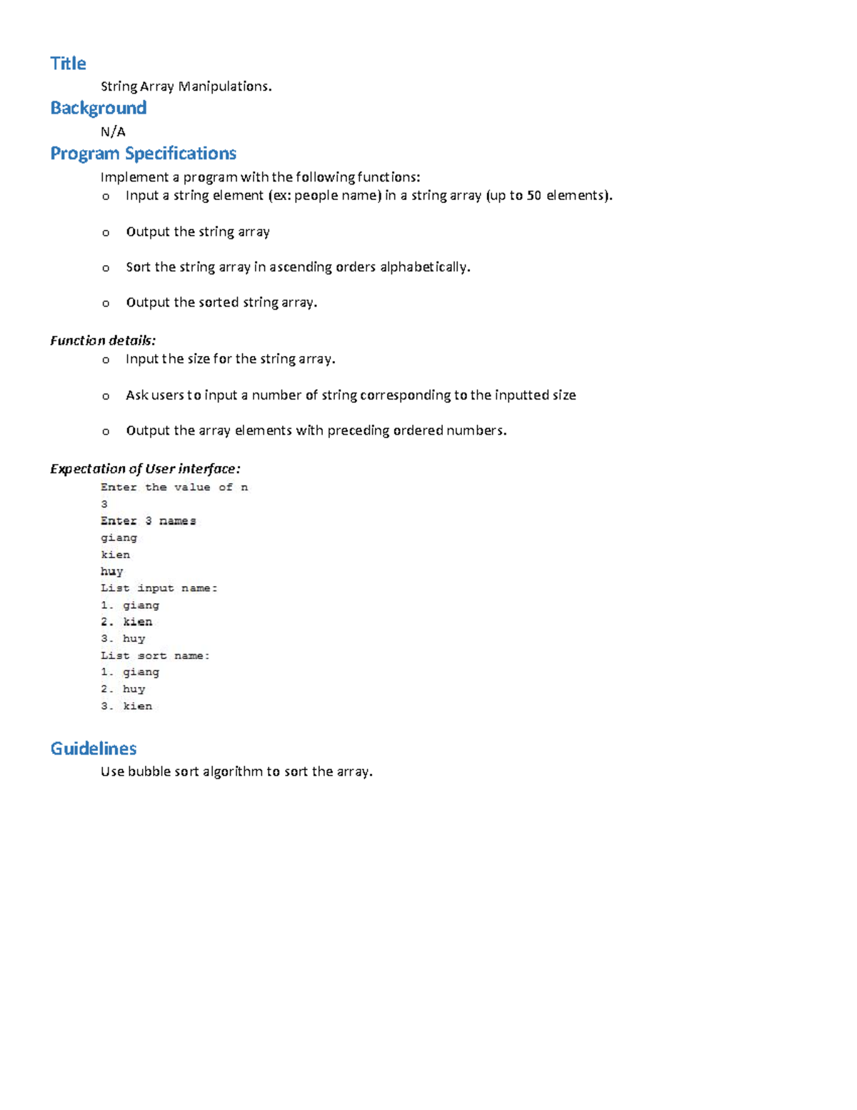 S02 - bài lab - Title String Array Manipulations. Background N/A ...