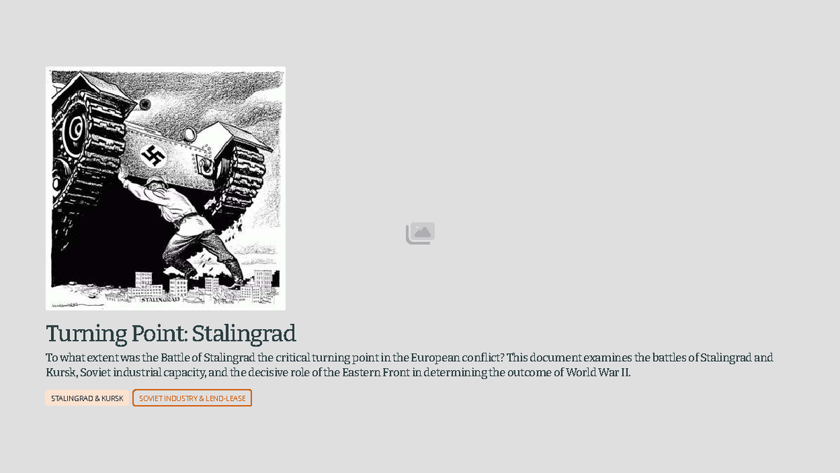 Turning Point: The Battle of Stalingrad and Its Impact on WWII - Studocu