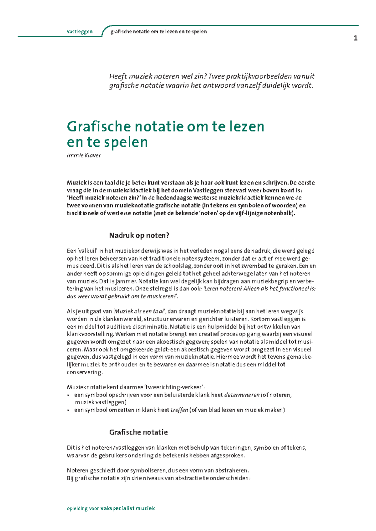 Grafische Notatie in Muziekonderwijs voor Kleuters: Praktijkvoorbeelden ...