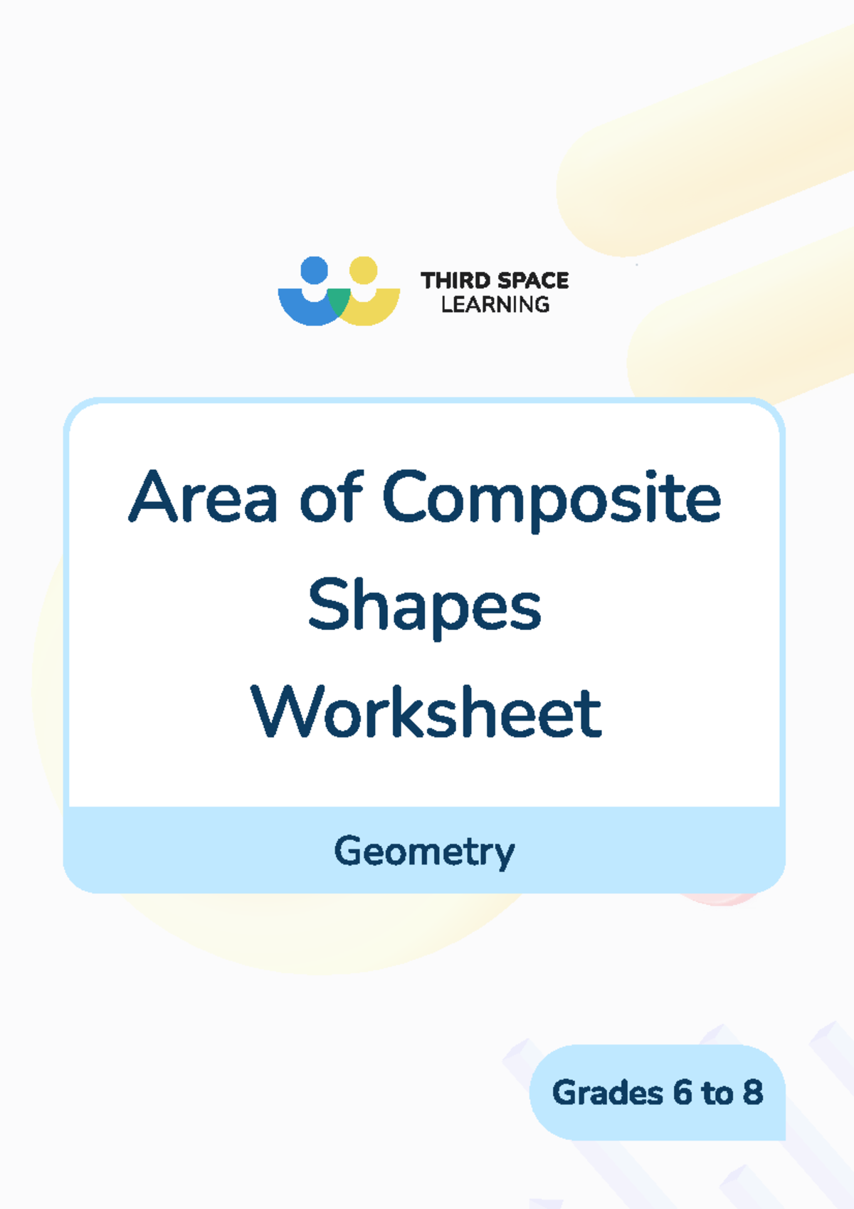 Grade 6-8 Geometry: Area of Composite Shapes Worksheet - Studocu