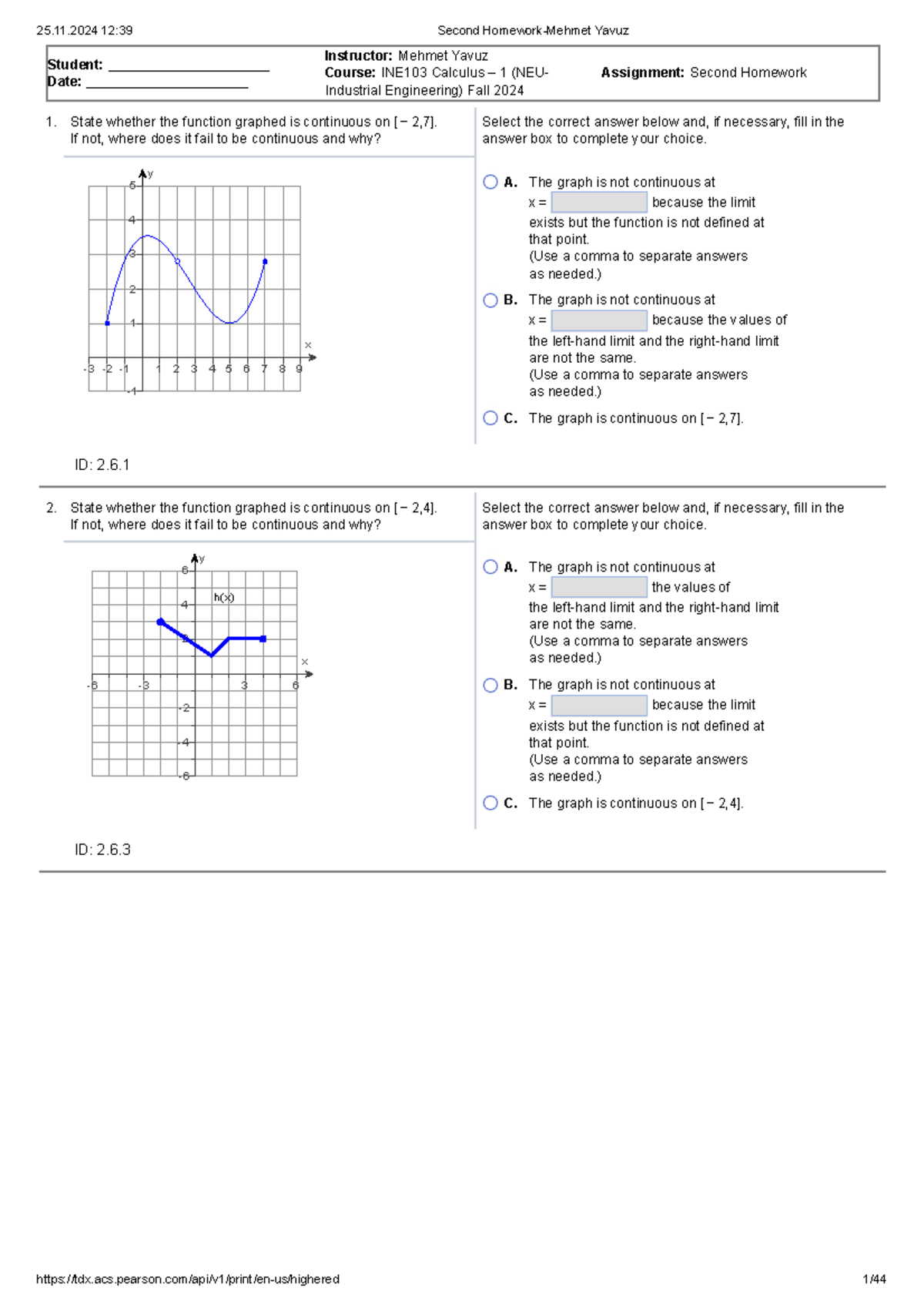 Second Homework-Mehmet Yavuz - 1. 2. Student ...