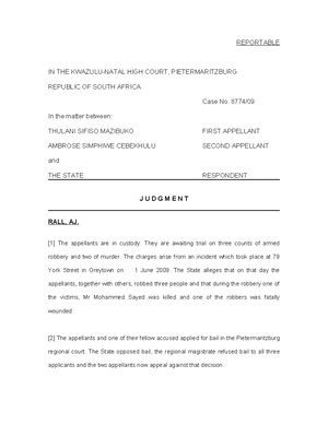 Options (after State case) - COURT PROCEDURE SUMMARY (CRIMINAL MATTER ...