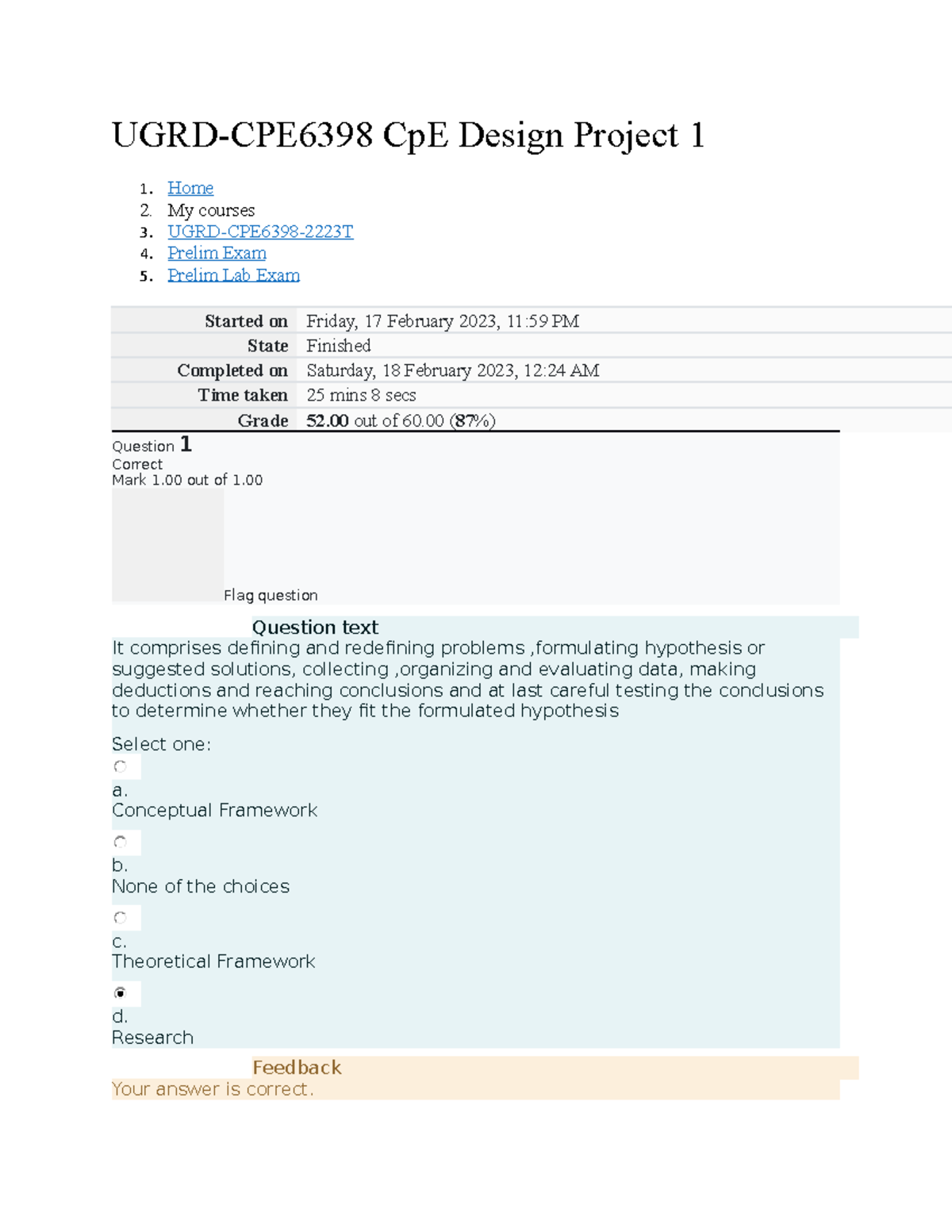 00 design project - smaple answers - UGRD-CPE6398 CpE Design Project 1 ...