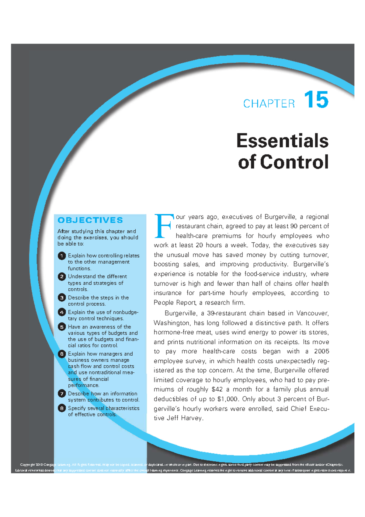 CHAPTER 15 Essentials of Control: Understanding Management Functions ...