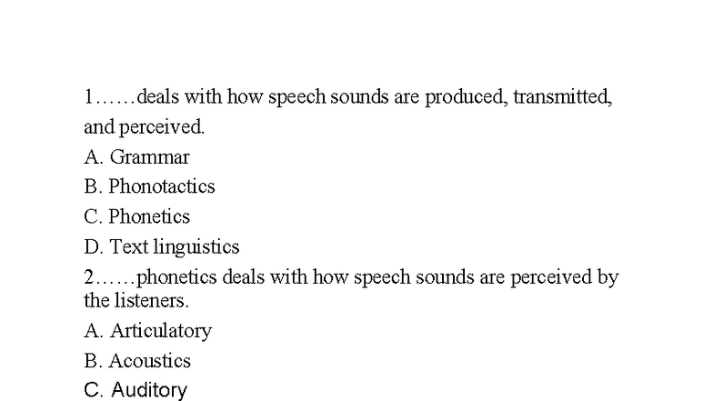 Phonetics Exercises: Understanding Speech Sounds and Their Production ...