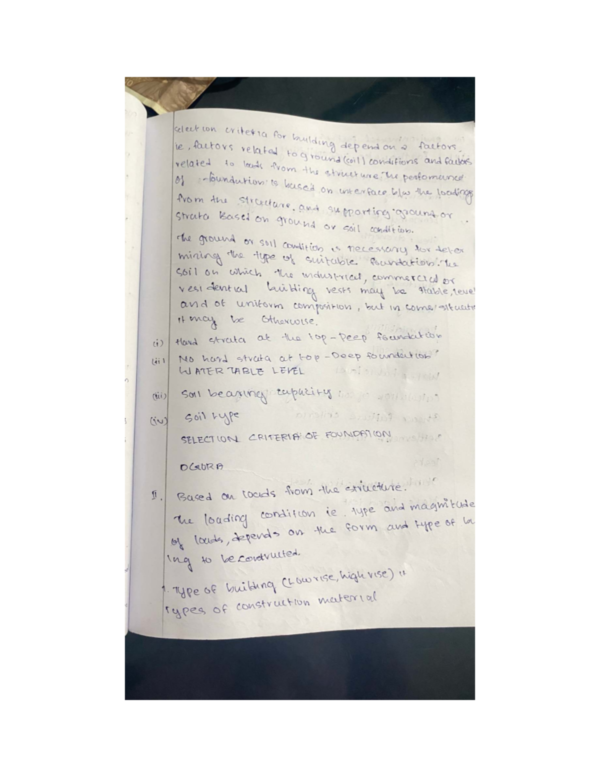Selection Criteria for Foundations Based on Soil & Load Factors - Studocu