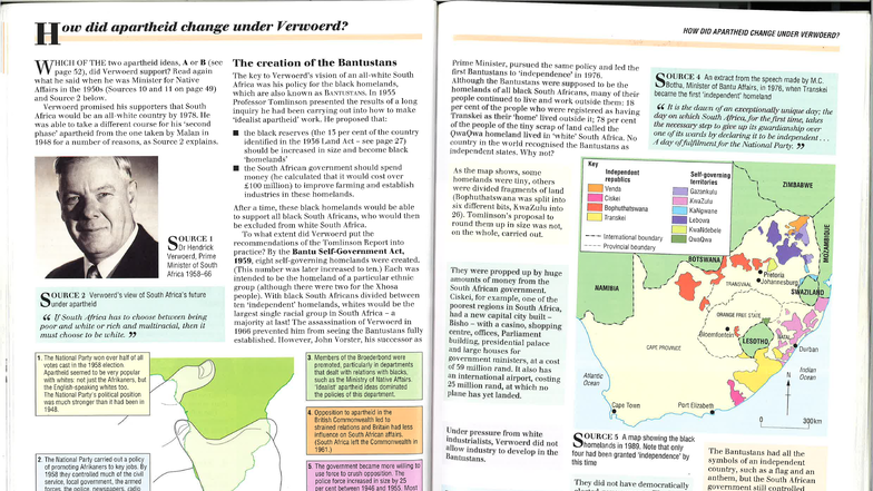 Bantustan Policies Under Verwoerd: A Summary of Apartheid Changes - Studocu
