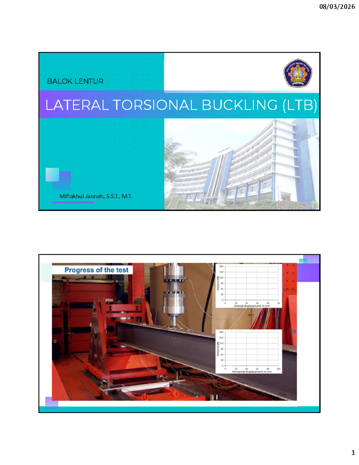 2. Lateral Torsional Buckling (LTB) Analysis and Solutions - Studocu