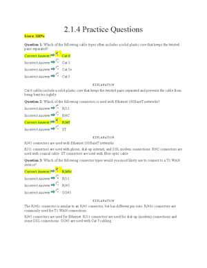 IT-212 TestOut LabSim 1.2.3 Practice Questions - 1.2 Practice Questions ...
