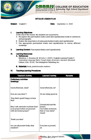 Detailed Lesson Plan in Transitional Devices - Don Mariano Marcos Memorial State University ...