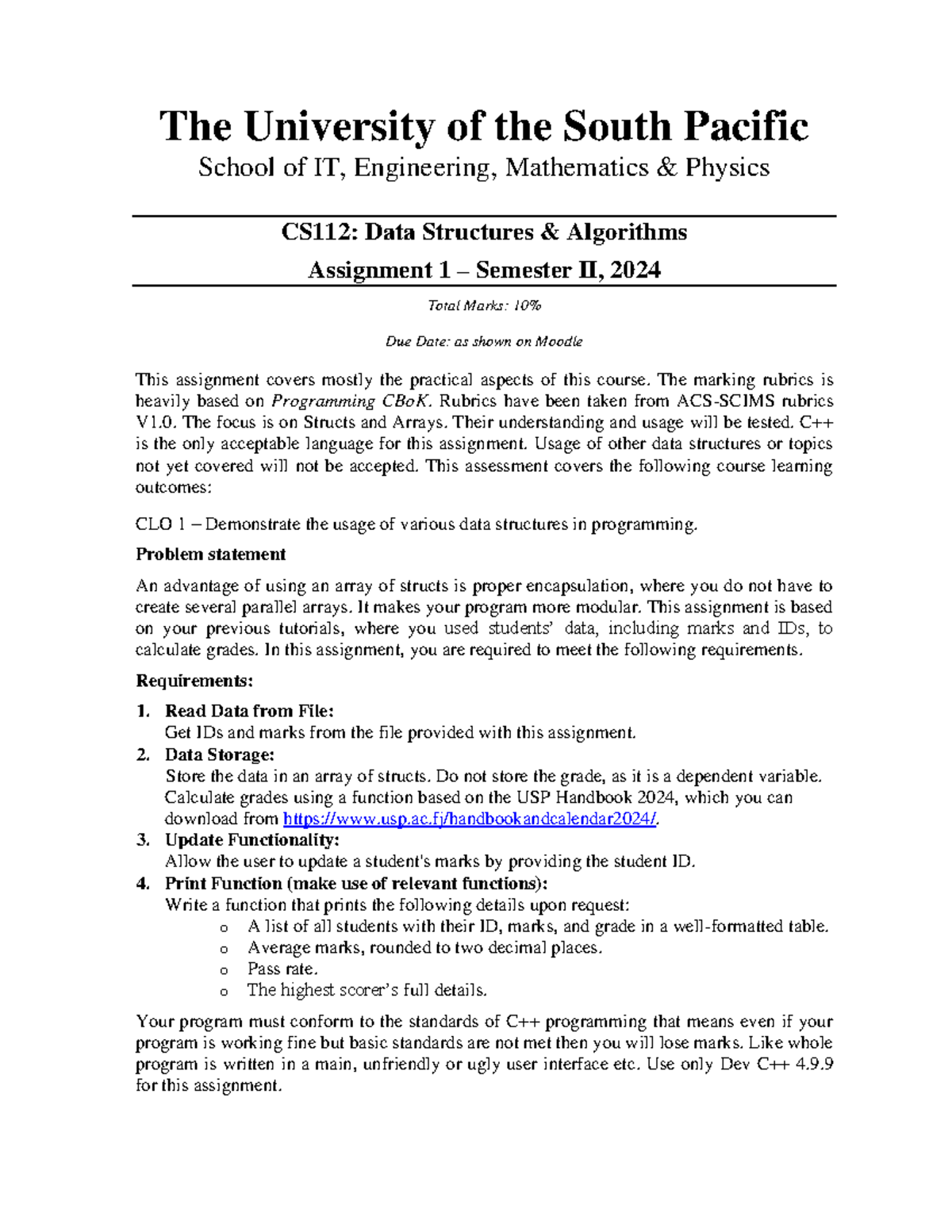 CS112 - Assignment 1: Practical Data Structures & C++ Programming Guide - Studocu