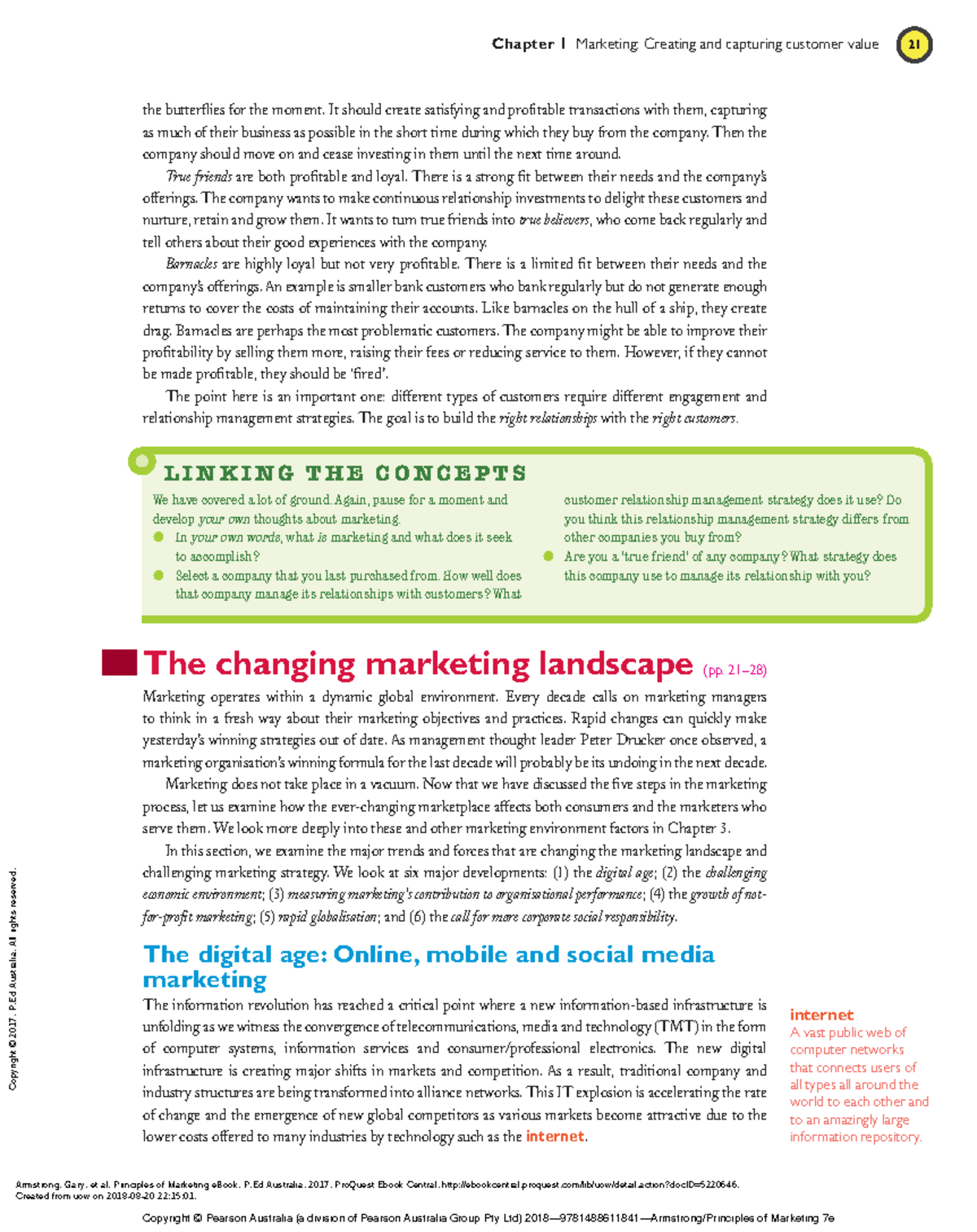 The Changing Marketing Landscape - Chapter 1 Marketing: Creating and ...