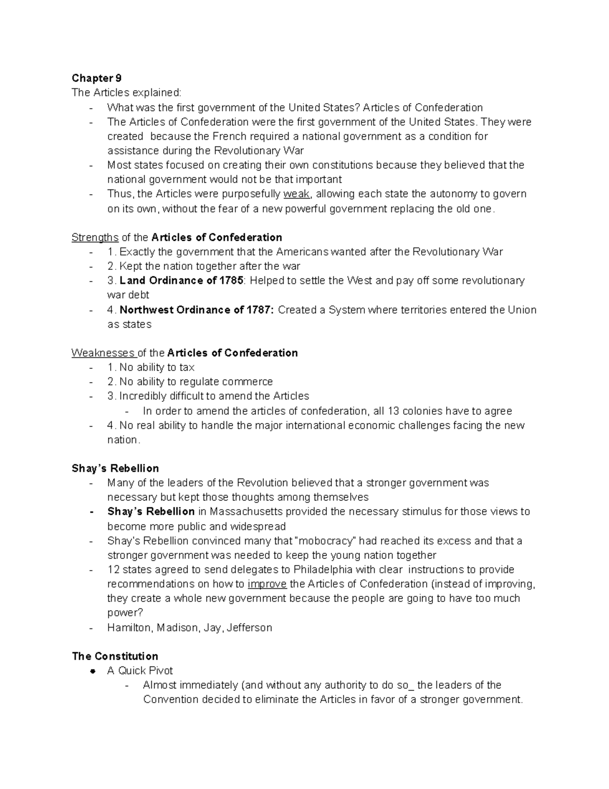 A Comprehensive Overview of Early U.S. Government: Chapters 9-12 - Studocu
